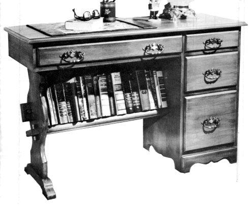 Colonial Desk Plan sku#210 – Woodworking Plans & Supply by Armor Crafts
