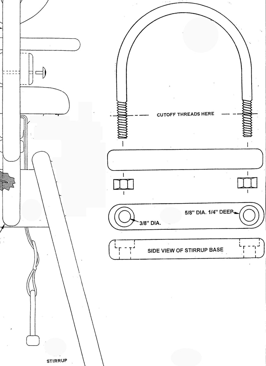 Stirrup U-BOLT sku#95020 – Woodworking Plans & Supply by Armor Crafts